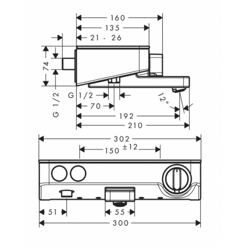 Mitigeur Bain/Douche ShowerTablet Select 300 Chromé