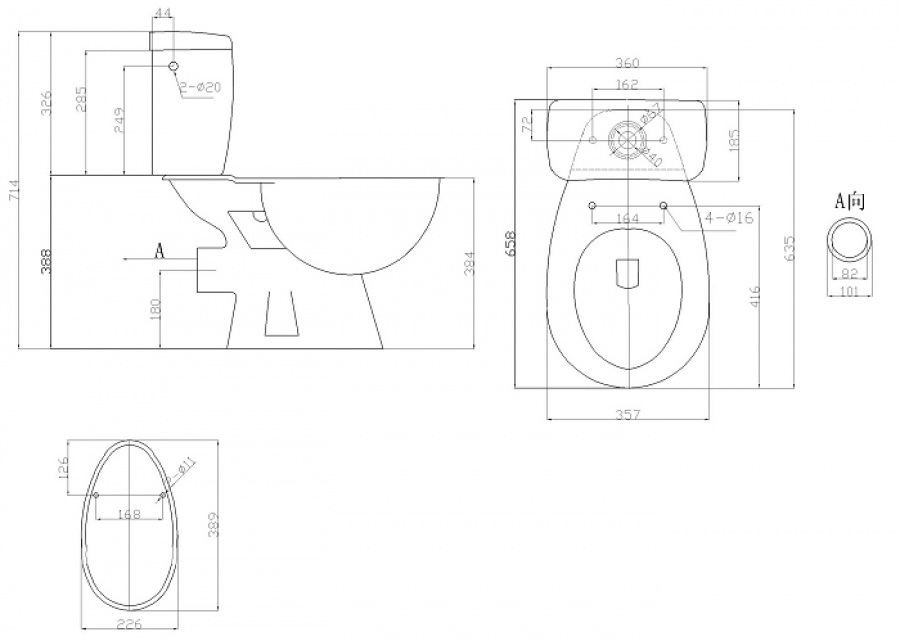 Pack WC ECO à poser - Sortie Horizontale